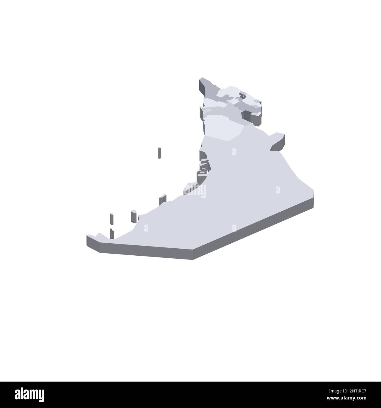 United Arab Emirates political map of administrative divisions ...