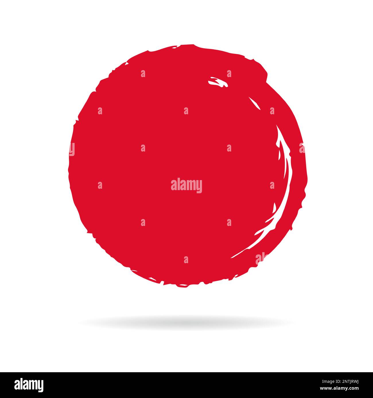 Hand painted ink circle isolated on white background Stock Vector Image ...