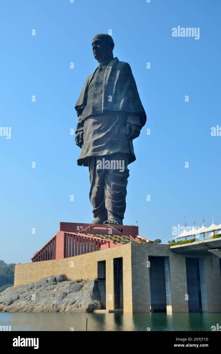 Statue Of Unity, colossal statue of Vallabhbhai Patel, tallest statue in the world, located in ...