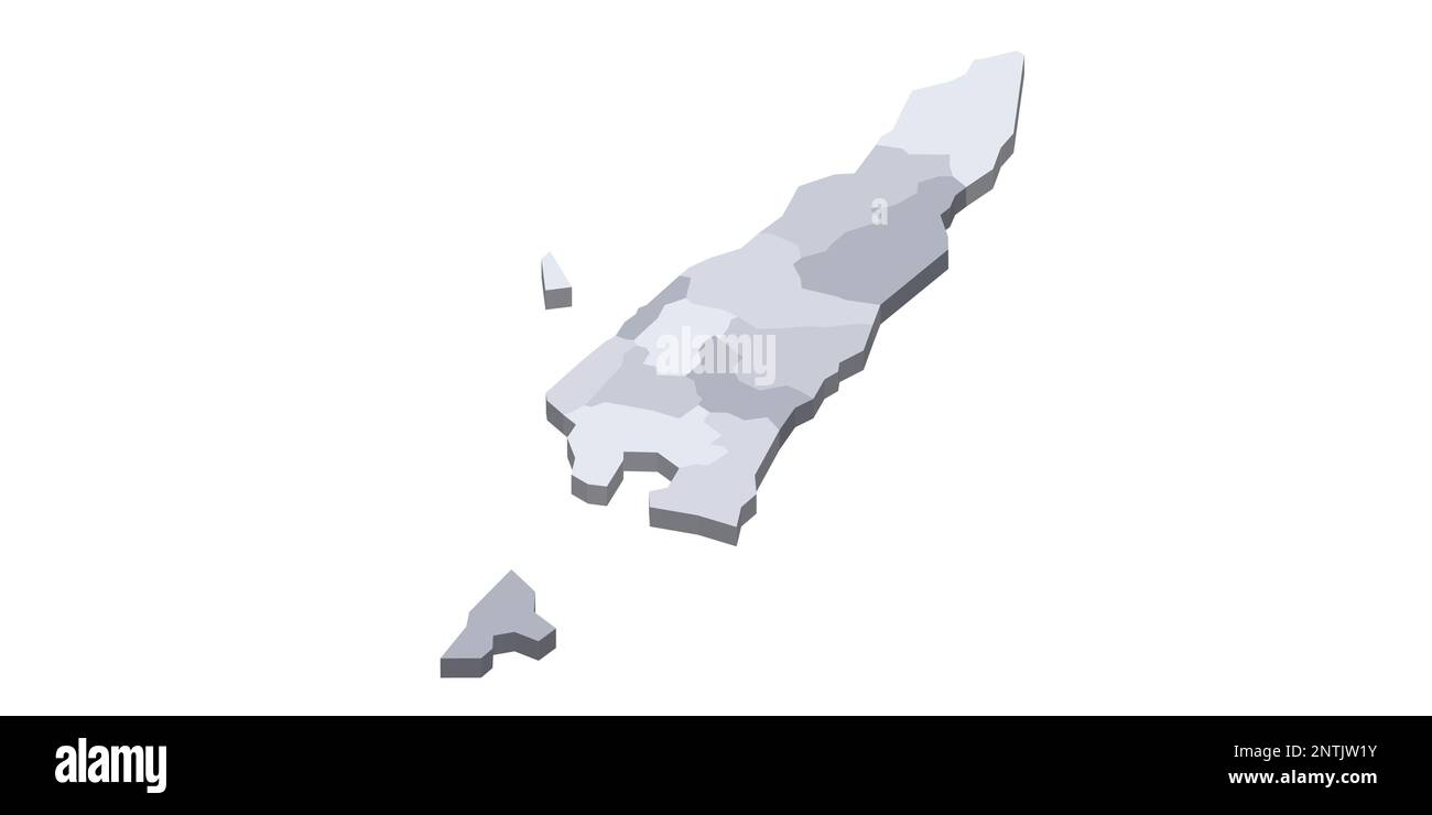 East Timor political map of administrative divisions - municipalities ...