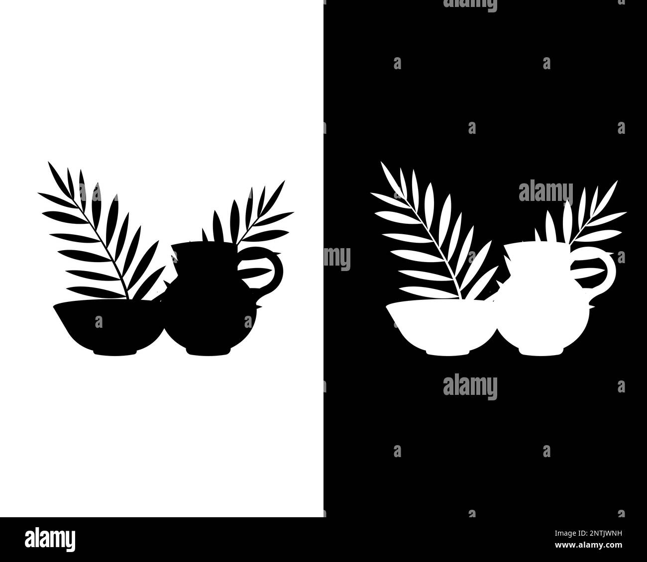 A group of black and white silhouettes for the Holiday Holy Week for ...