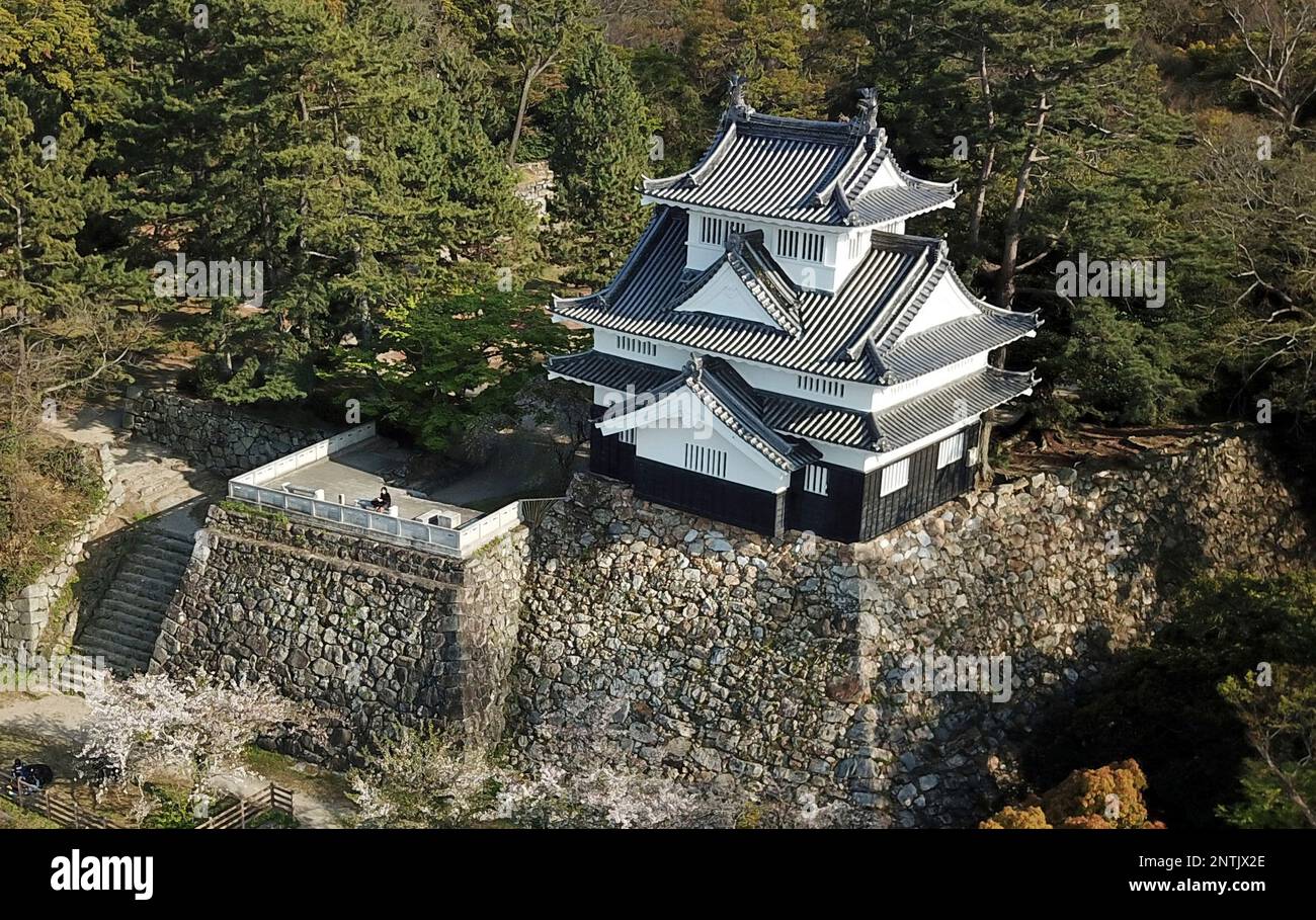 A picture shows Yoshida Castle at Toyohashi Park in Toyohashi, Aichi ...