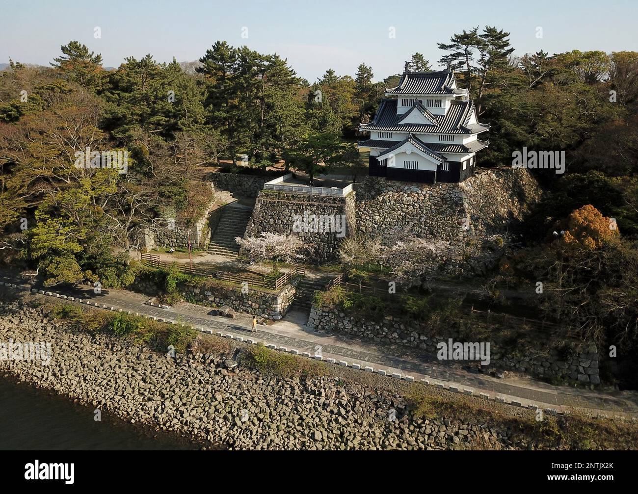 A picture shows Yoshida Castle at Toyohashi Park in Toyohashi, Aichi ...