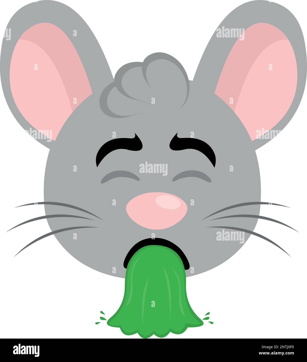 vector illustration face of a cartoon mouse vomiting Stock Vector Image & Art - Alamy