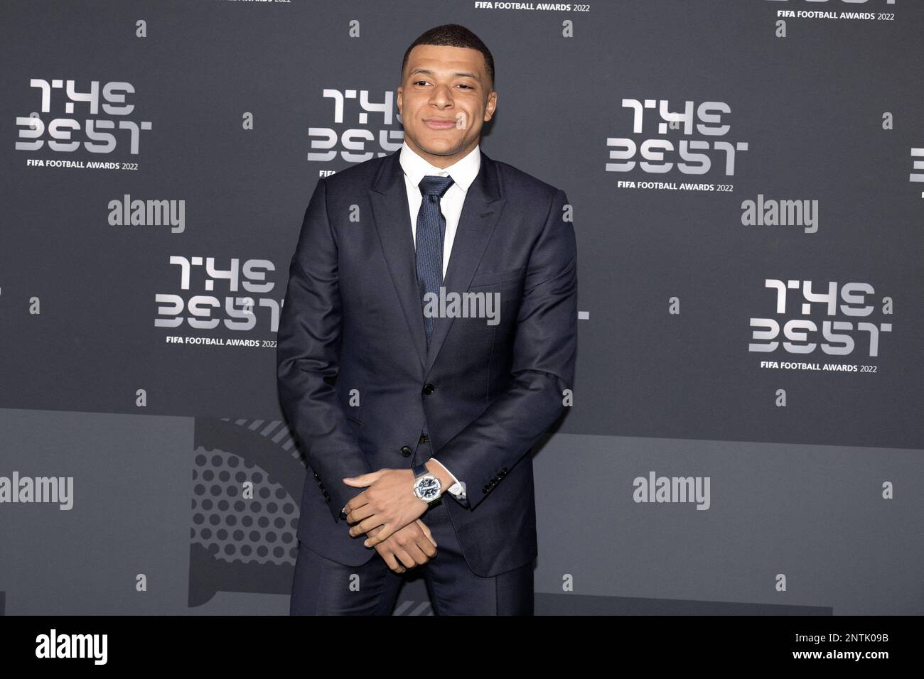 Kylian Mbappe of PSG arrives at the Best FIFA Football Awards ceremony ...