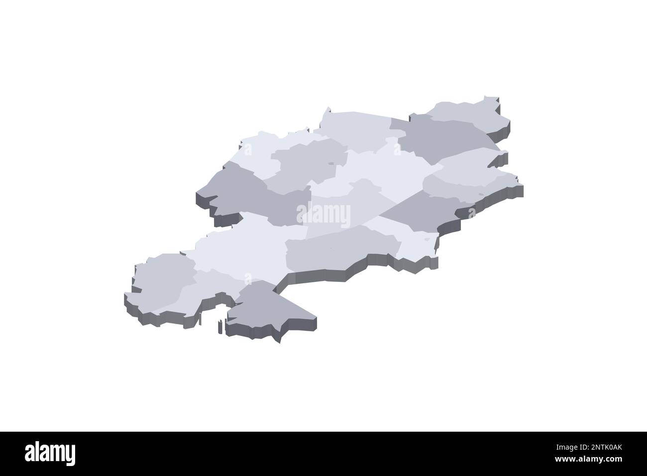 Kazakhstan political map of administrative divisions - regions and ...