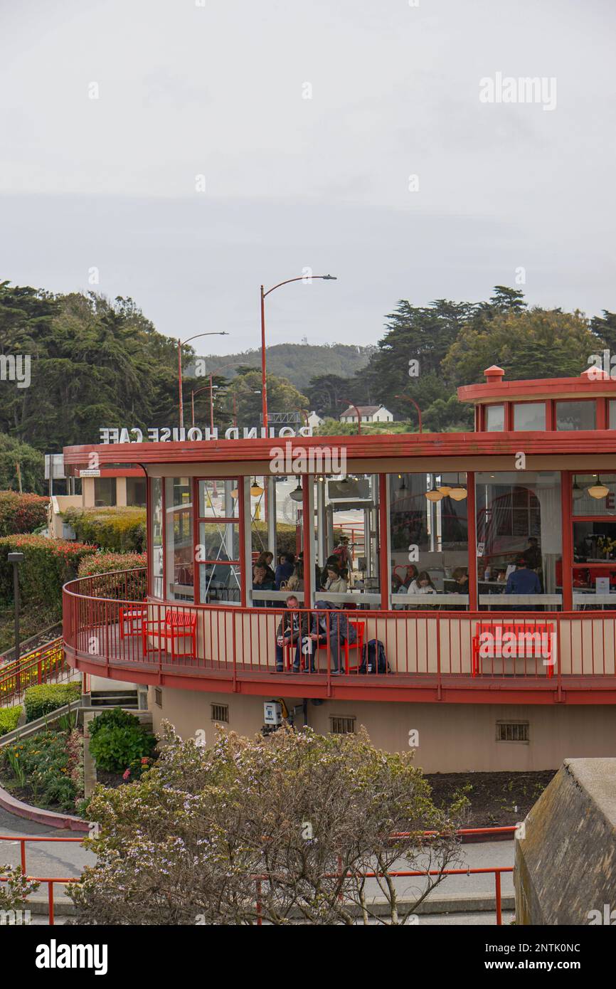 san francisco, CA, USA february 18 2023 the coffee shop in the golden ...
