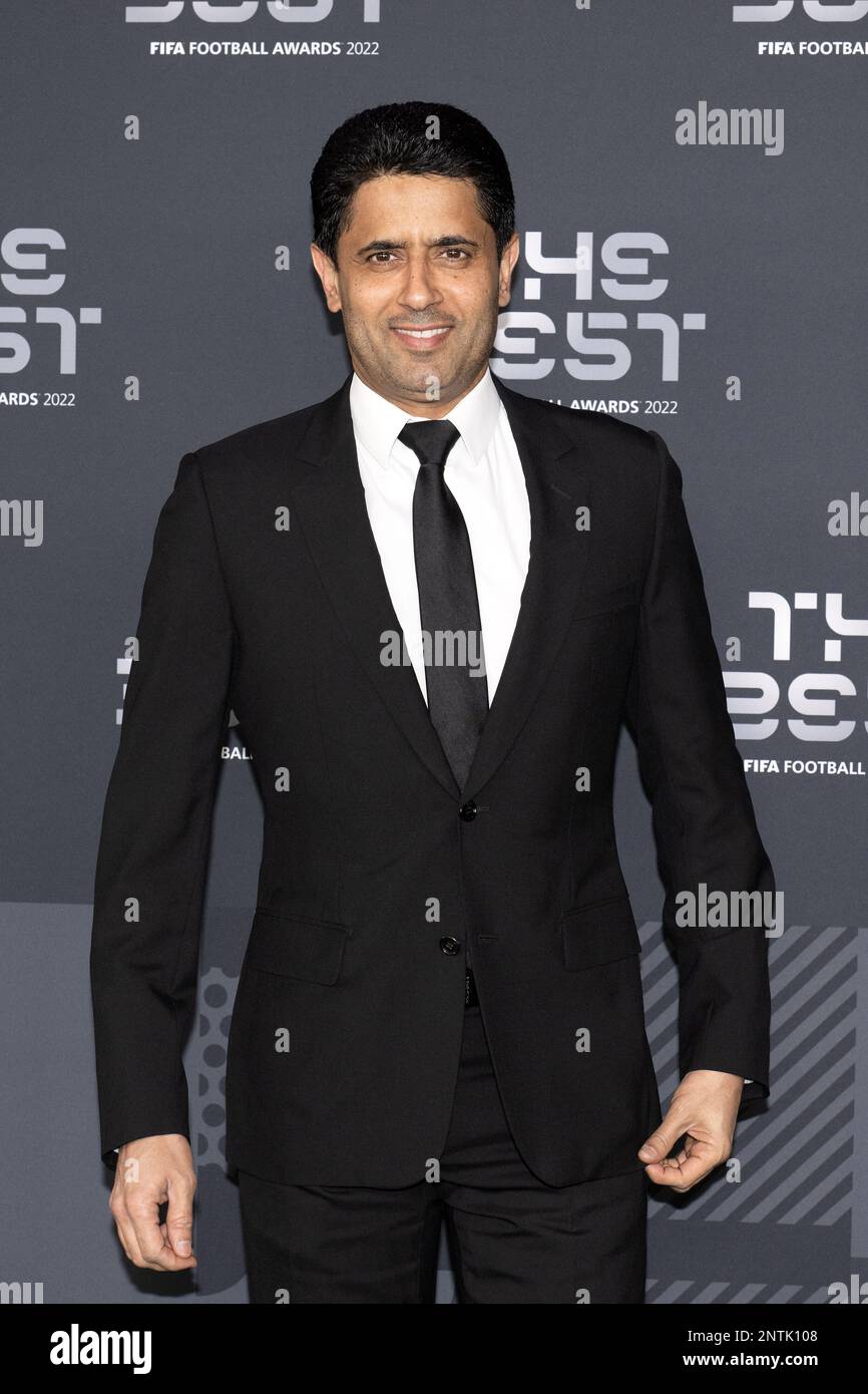 Nasser Al-Khelaifi president of PSG arrives at the Best FIFA Football ...