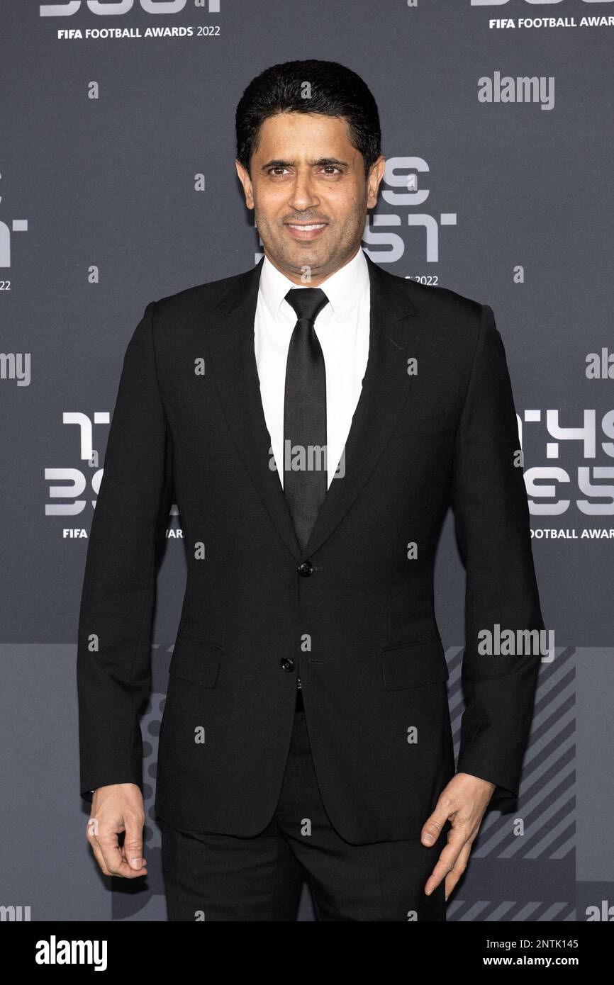 Nasser Al-Khelaifi president of PSG arrives at the Best FIFA Football ...