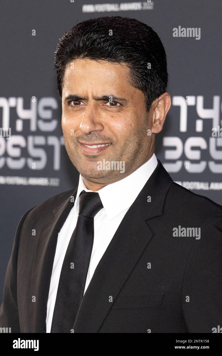 Nasser Al-Khelaifi president of PSG arrives at the Best FIFA Football ...