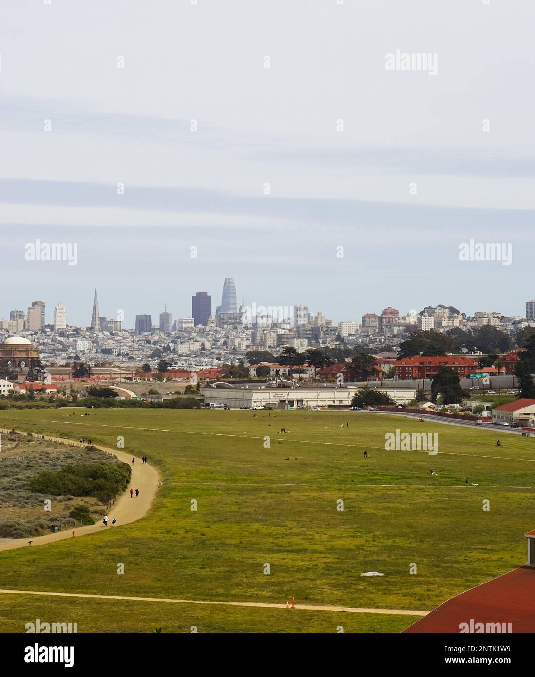 san francisco, CA, USA february 18 2023 the landscape san francisco ...