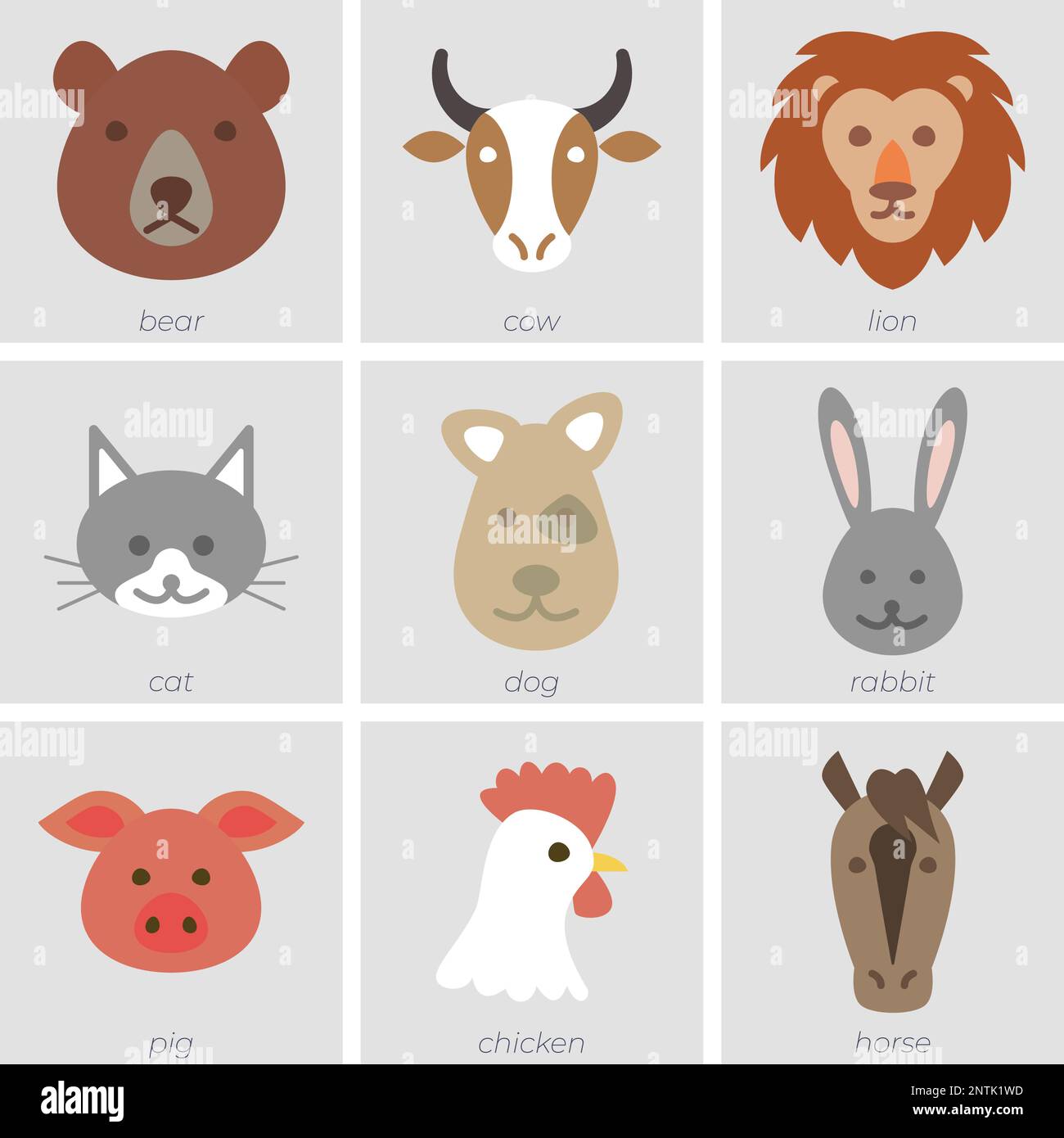 Cute animals bear cat Stock Vector Images - Alamy