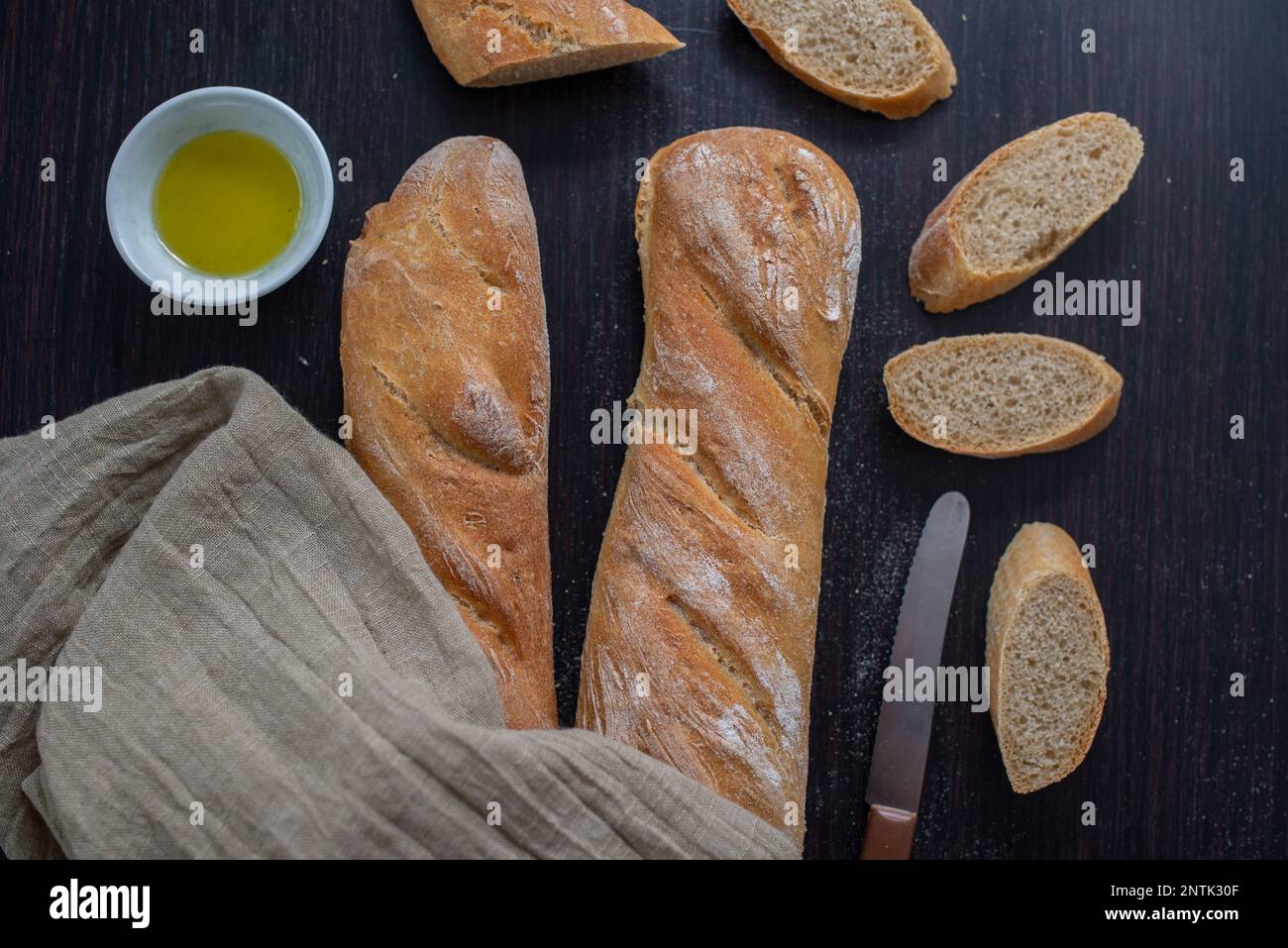 Fresh French Baguette Bread Stock Photo - Alamy