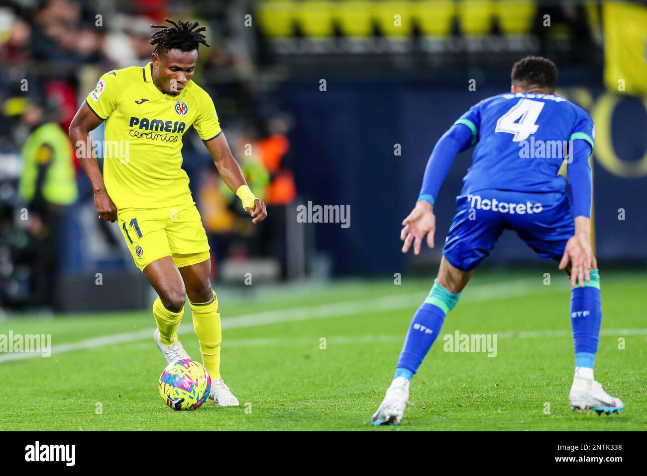 Samuel Chukwueze of Villarreal during the Spanish championship La Liga ...