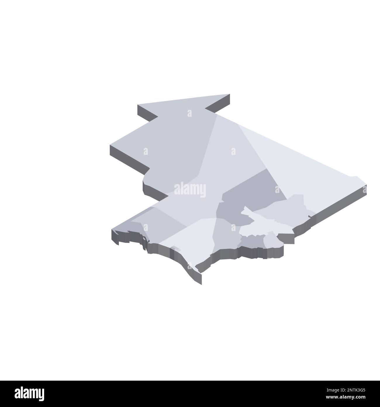 Mauritania Political Map Of Administrative Divisions Regions And