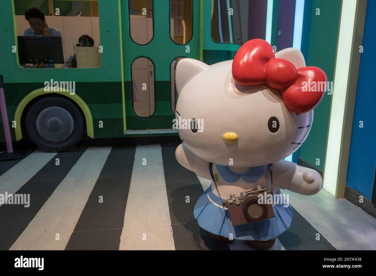 A view in the 6,000-square-meter Hello Kitty Shanghai Time theme park ...