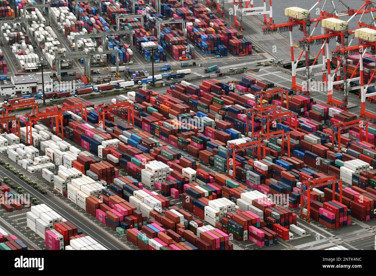 An aerial photo shows one of the world's leading terminals, the Oi ...