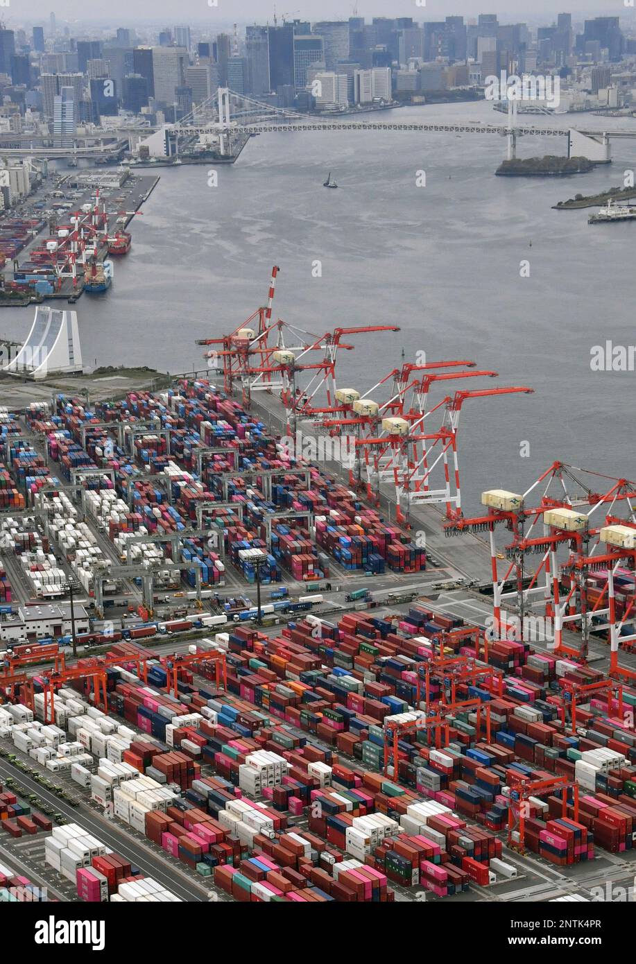 An aerial photo shows one of the world's leading terminals, the Oi ...