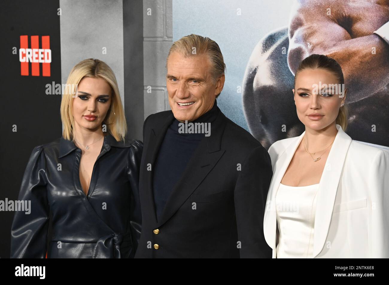 Los Angeles, USA. 27th Feb, 2023. Dolph Lundgren, Ida Lundgren & Greta ...
