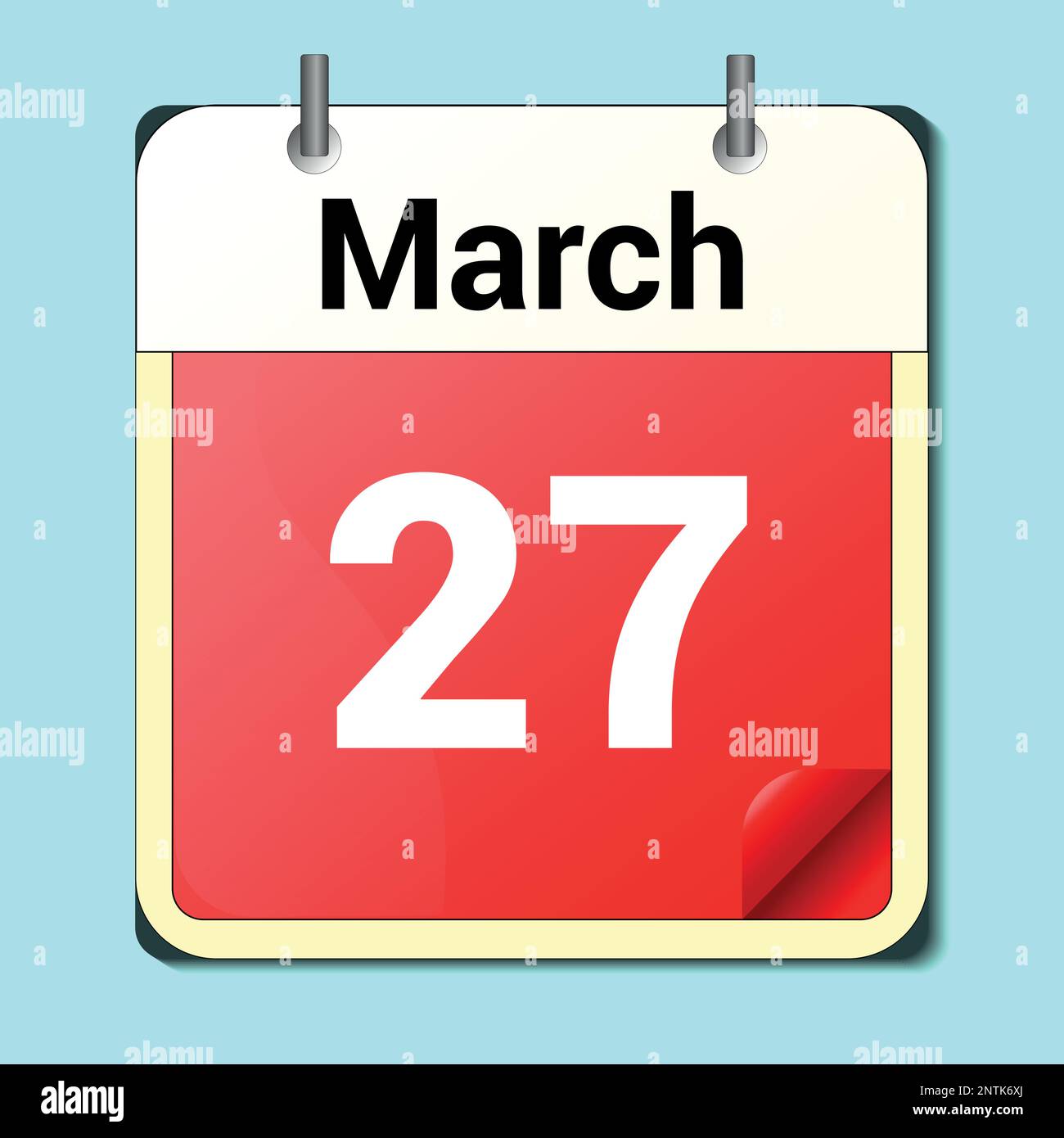 day on the calendar, vector image format, March 27 Stock Vector Image ...