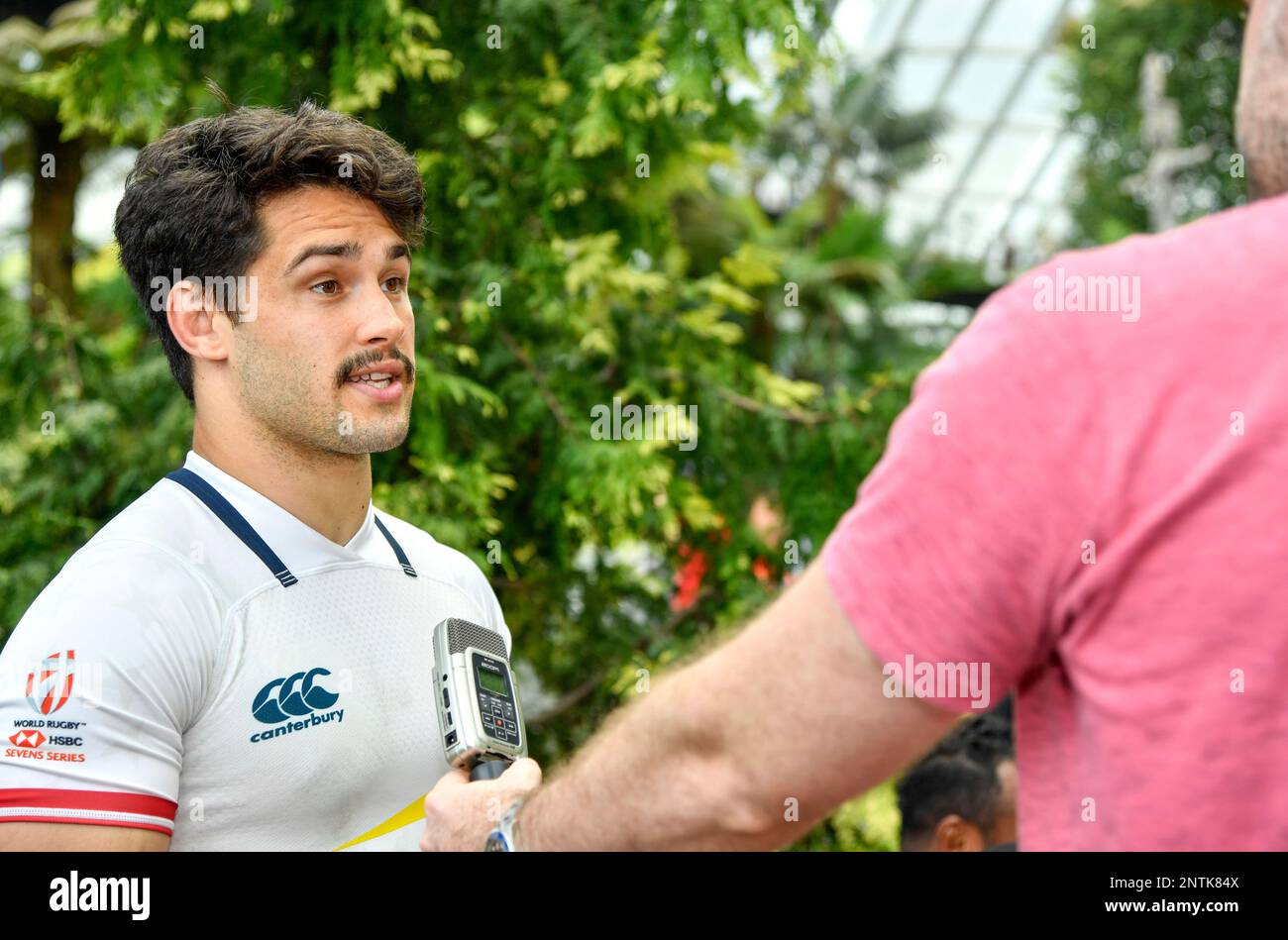 Madison Hughes gives an interview to the press during the HSBC ...