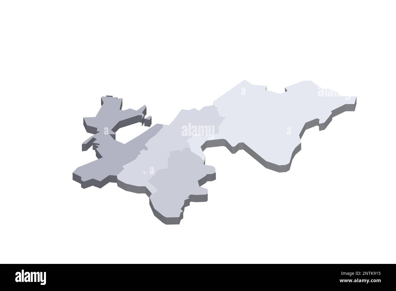 Tajikistan political map of administrative divisions - regions ...
