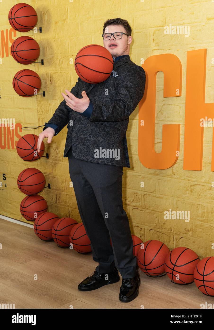 James Day Keith attends the premiere of "Champions" at AMC Lincoln ...