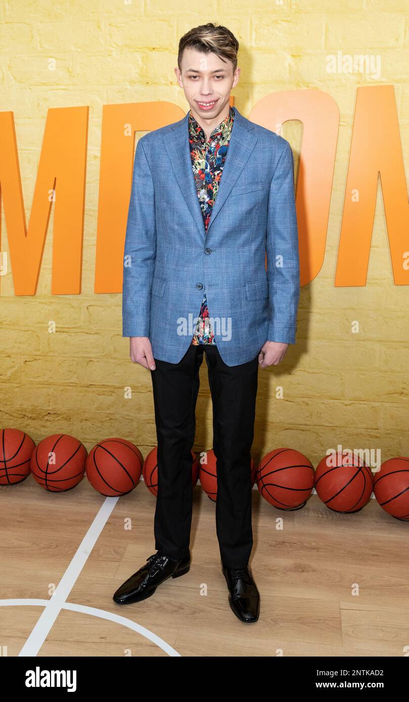 Ashton Gunning attends the premiere of "Champions" at AMC Lincoln ...