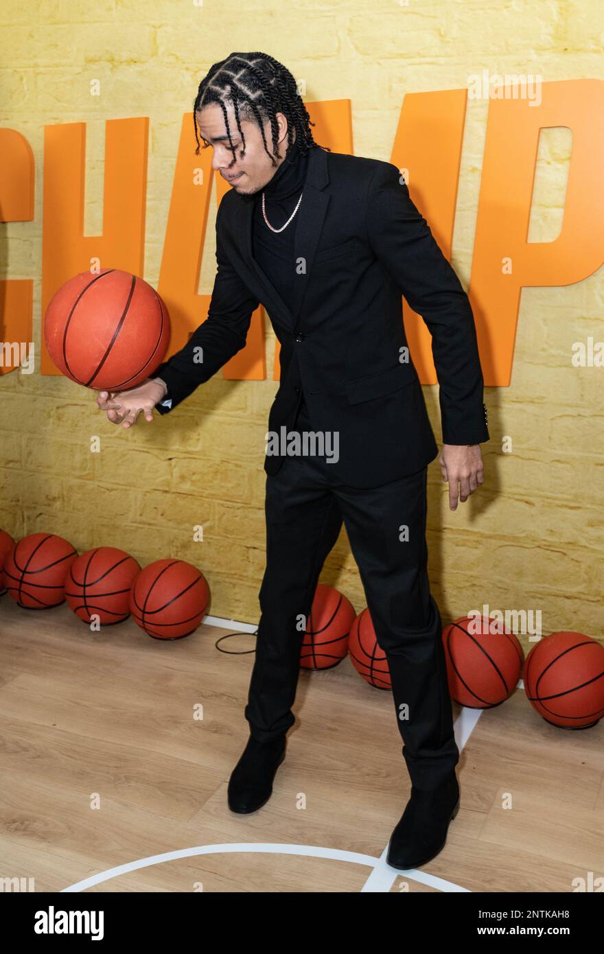 Rock Wham Middleton attends the premiere of "Champions" at AMC Lincoln ...