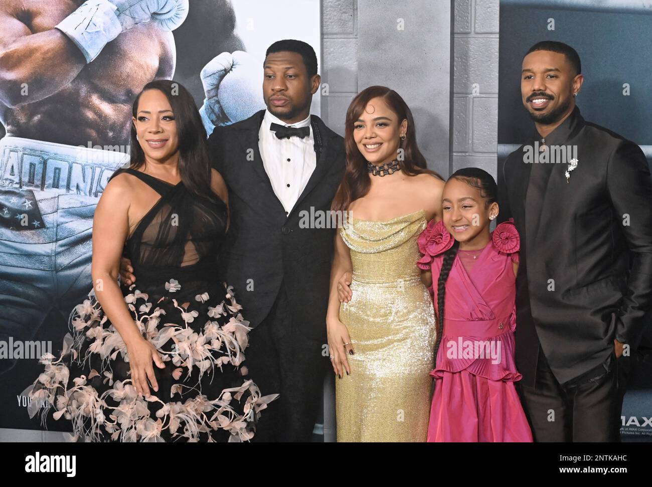 Los Angeles, USA. 27th Feb, 2023. Selenis Leyva, Jonathan Majors, Tessa ...
