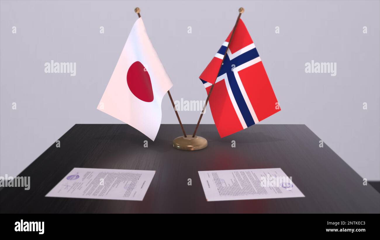 Norway japan table flags hi-res stock photography and images - Alamy