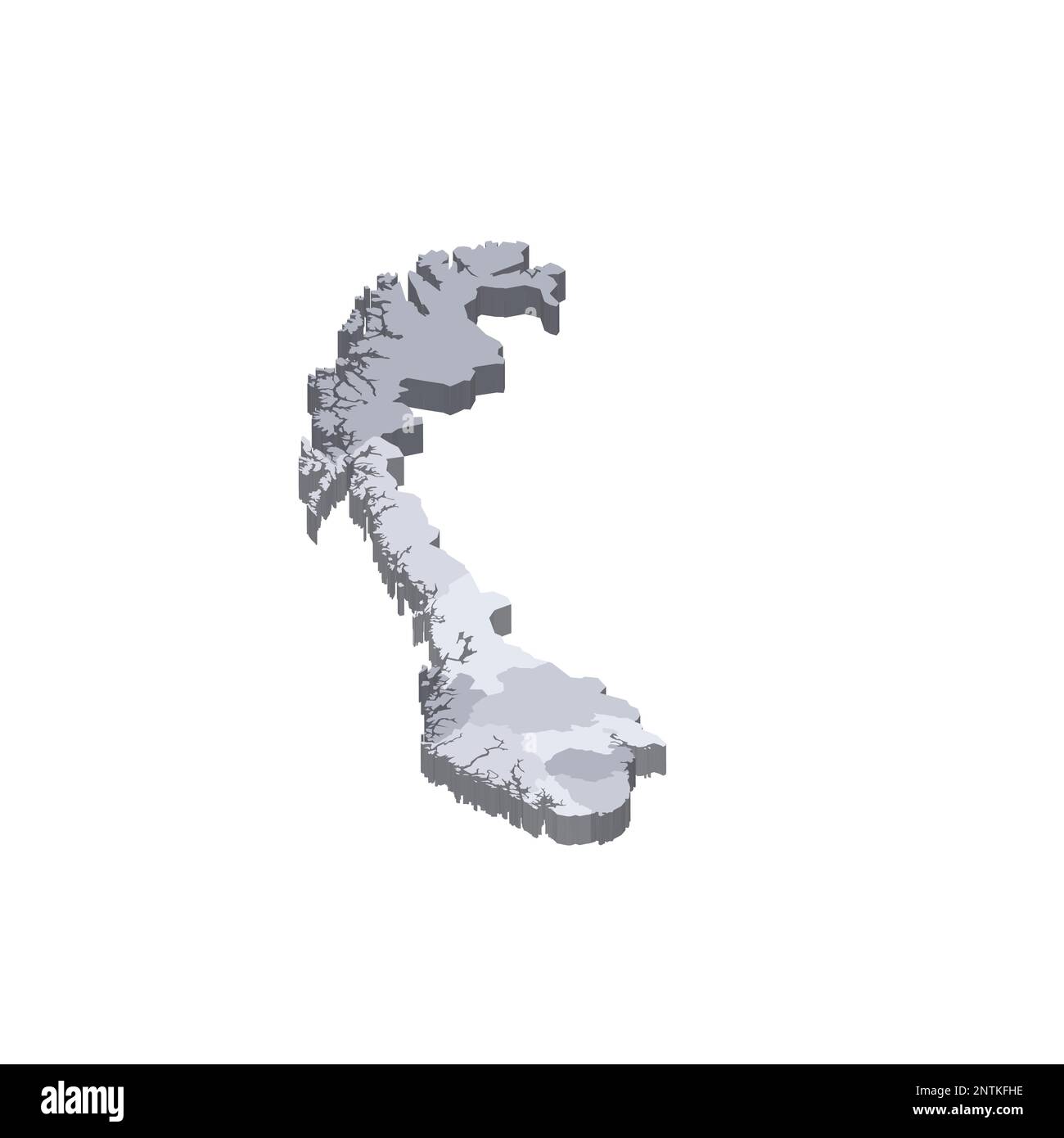 Norway political map of administrative divisions - counties and ...