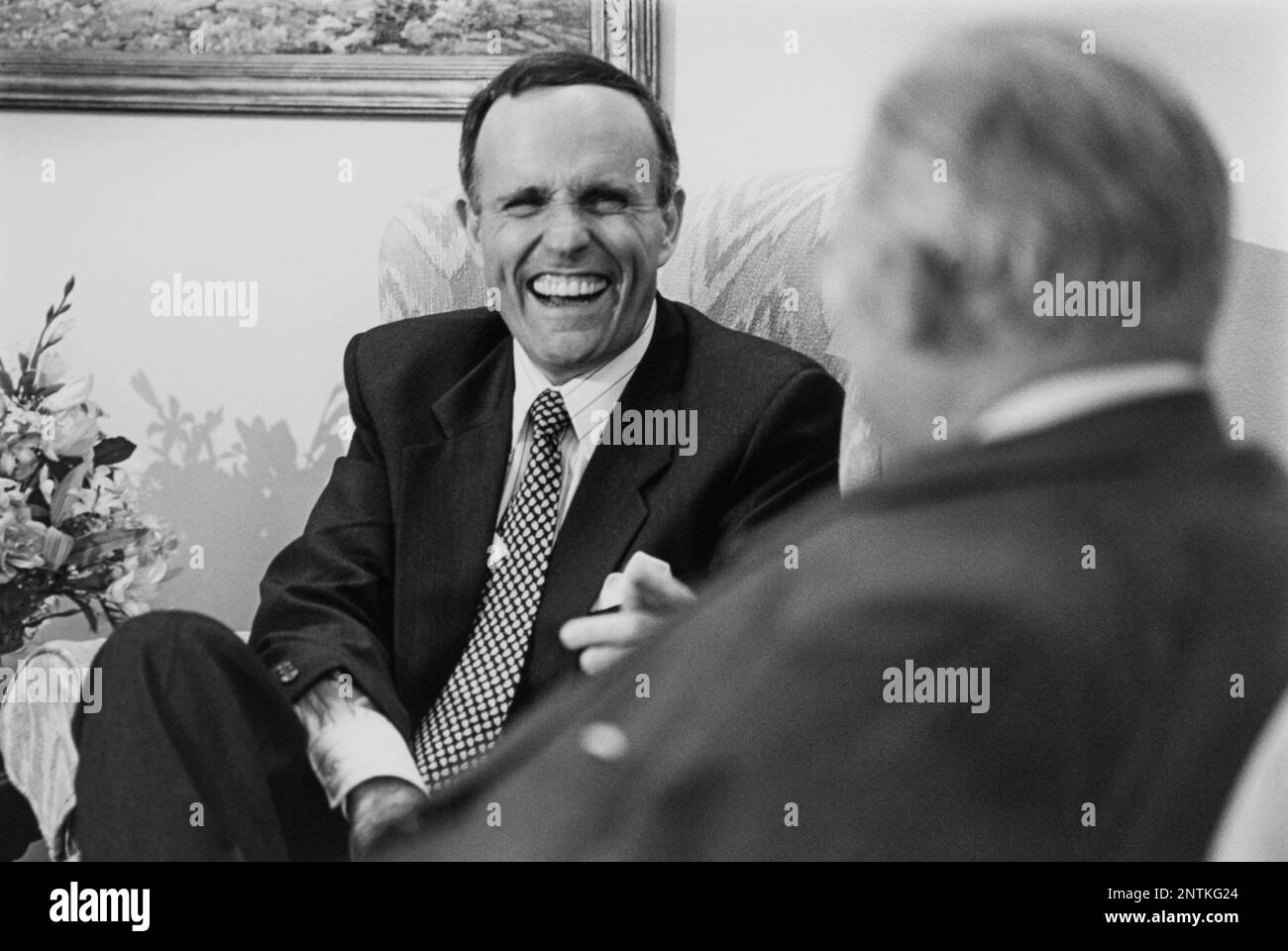 Mayor-elect Rudy Giuliani, R-N.Y.C., on a courtesy visit to GOP leader ...