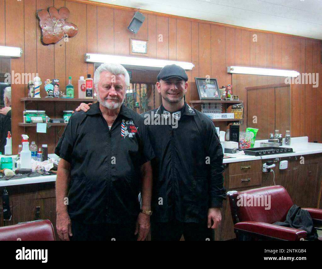 In this undated photo John Bargar, owner of the Colonial Barber Shop ...