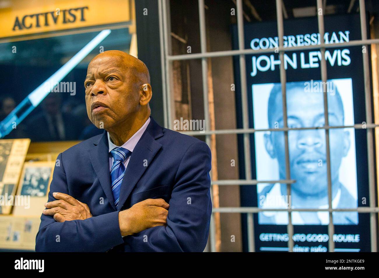 U.S. Congressman John Lewis poses for a portrait in front of his newly ...