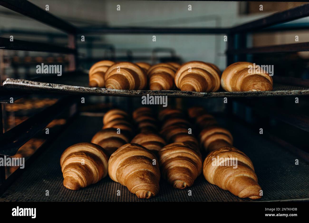 Croissants on the shelves hi-res stock photography and images - Alamy