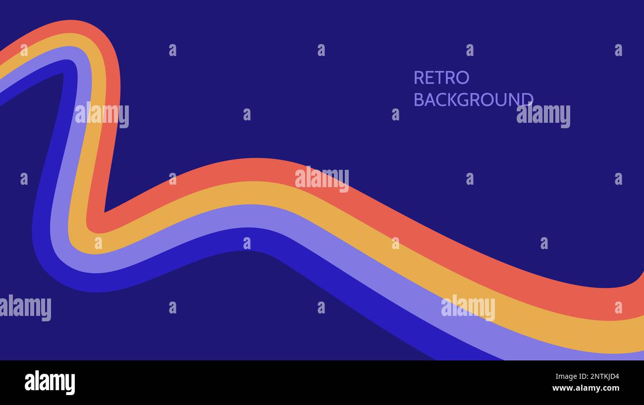 Retro abstract linear background. Colourful wavy lines wallpaper ...