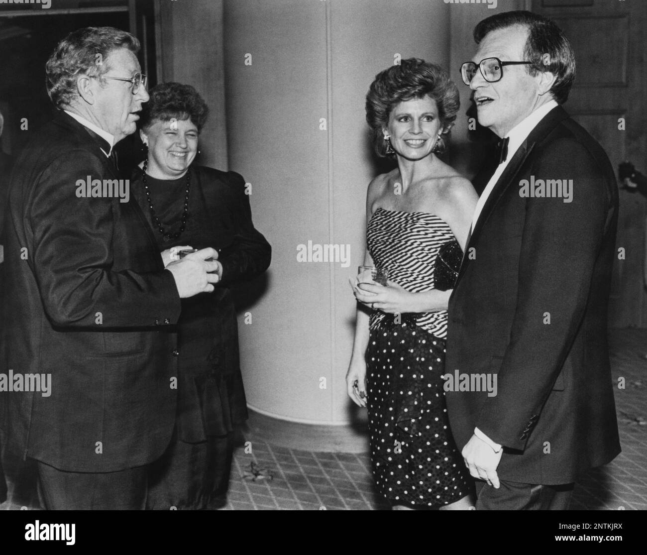 Sen. Conrad Burns, R-Mont., with wife Phyllis and Larry King with wife ...