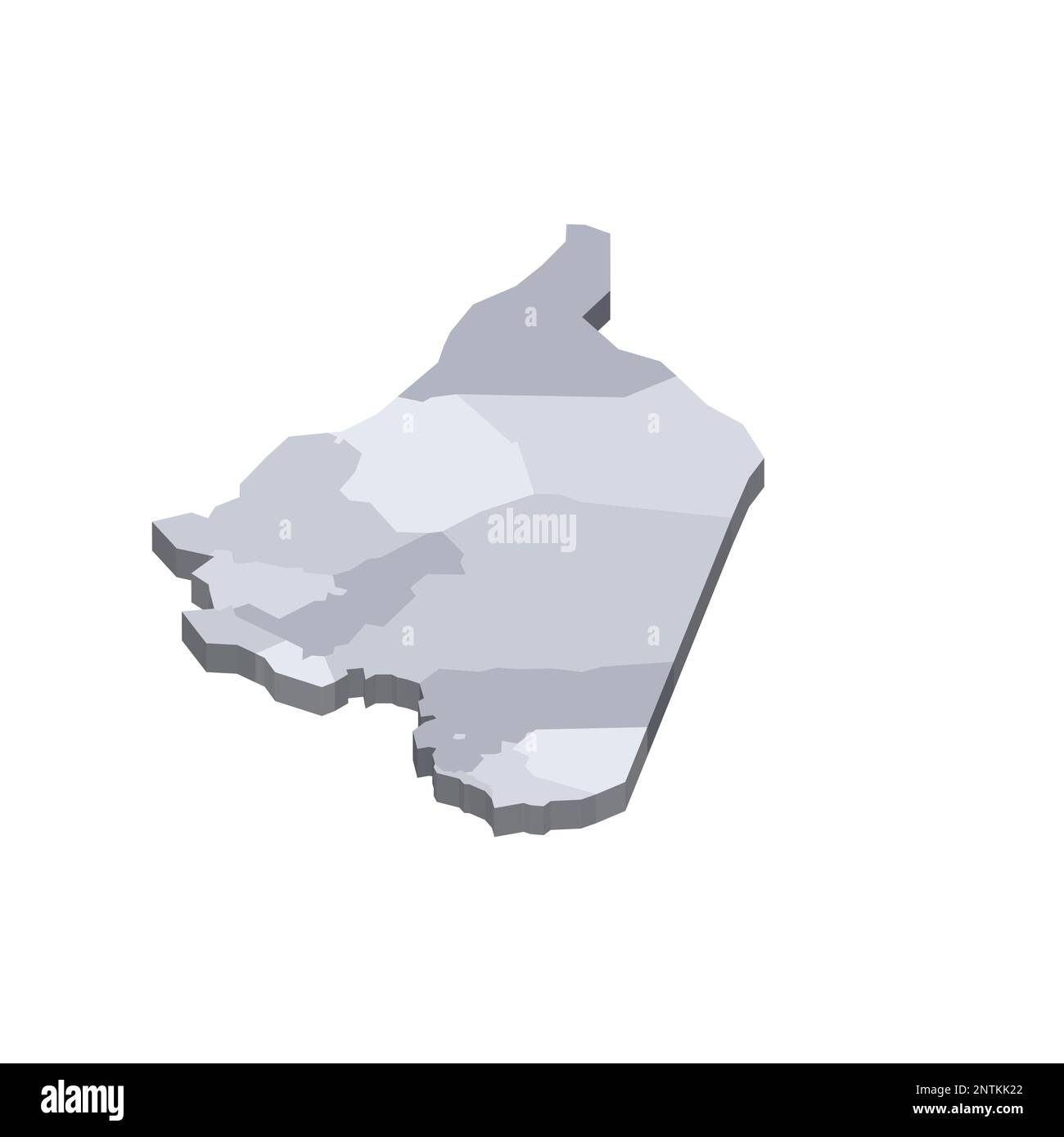 Syria political map of administrative divisions - governorates. 3D ...