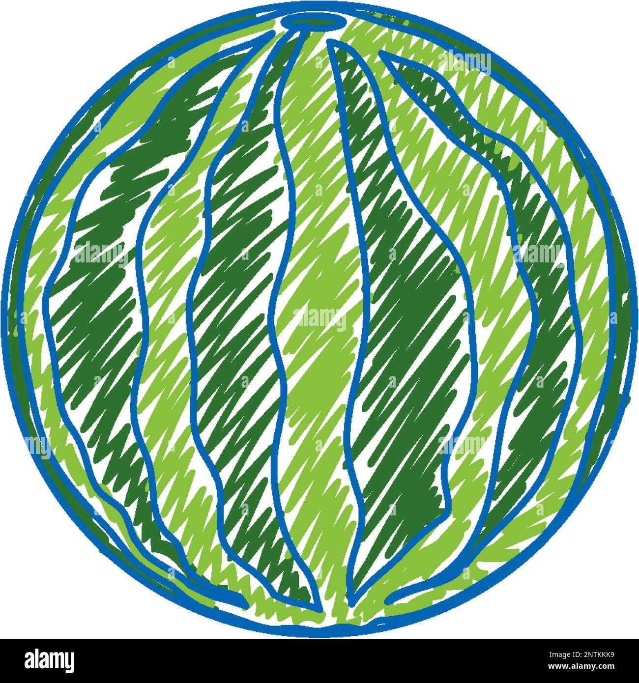 Watermelon in pencil colour sketch simple style illustration Stock ...