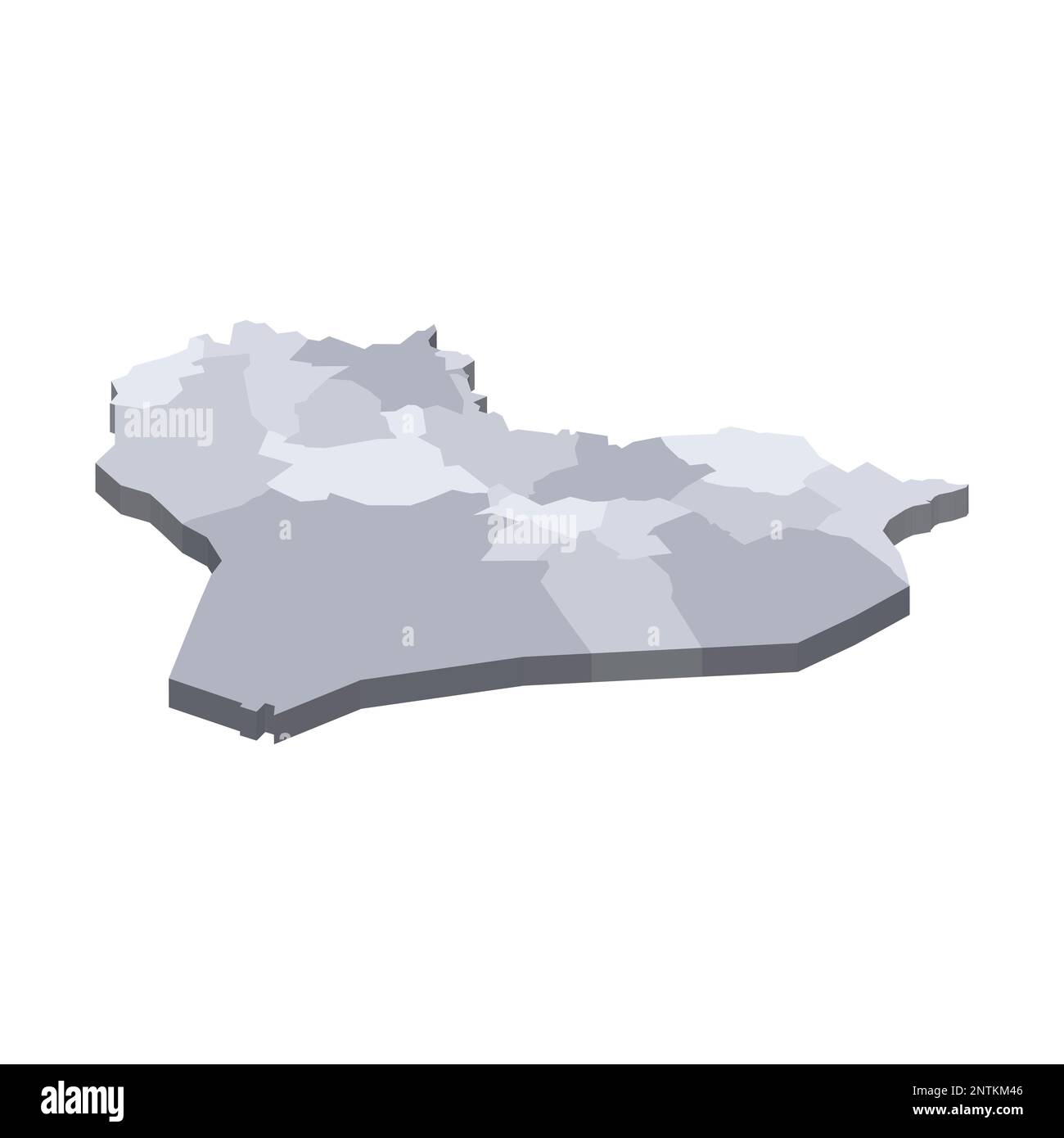Iraq political map of administrative divisions - governorates and ...