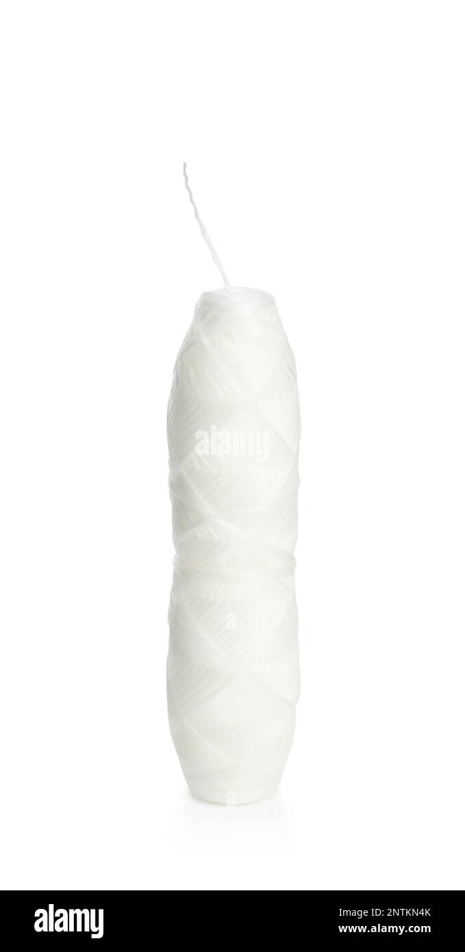 Roll of natural dental floss on white background Stock Photo - Alamy