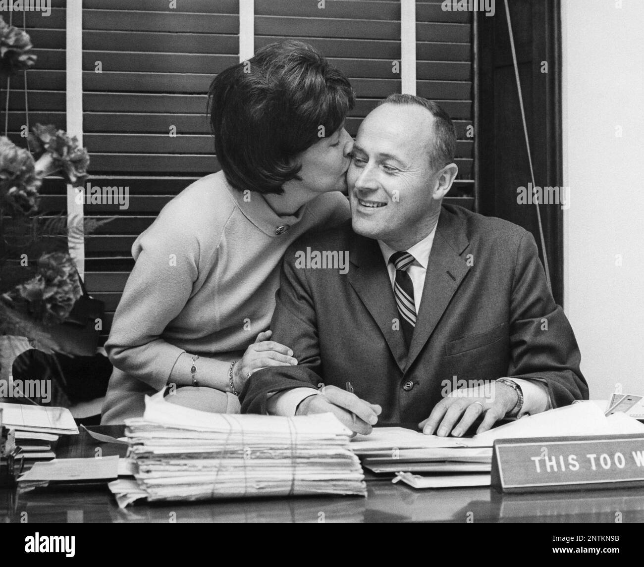 Rep. G. William Whitehurst, R-Va., and wife, on his 1st day in office ...
