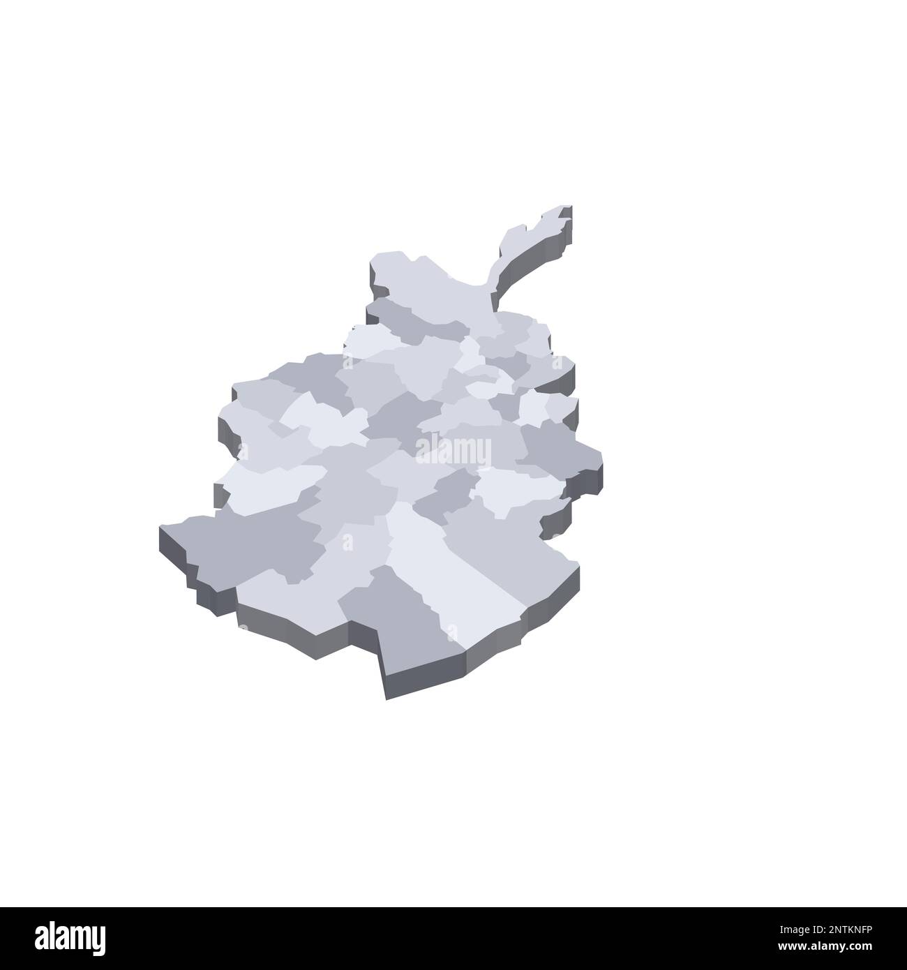 Afghanistan political map of administrative divisions - provinces. 3D ...