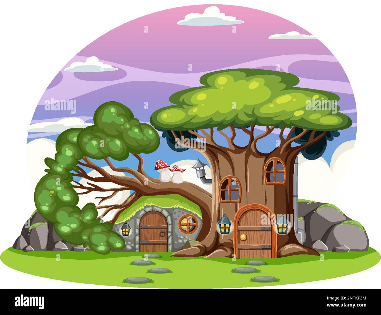 Fairytale house in cartoon style illustration Stock Vector Image & Art ...