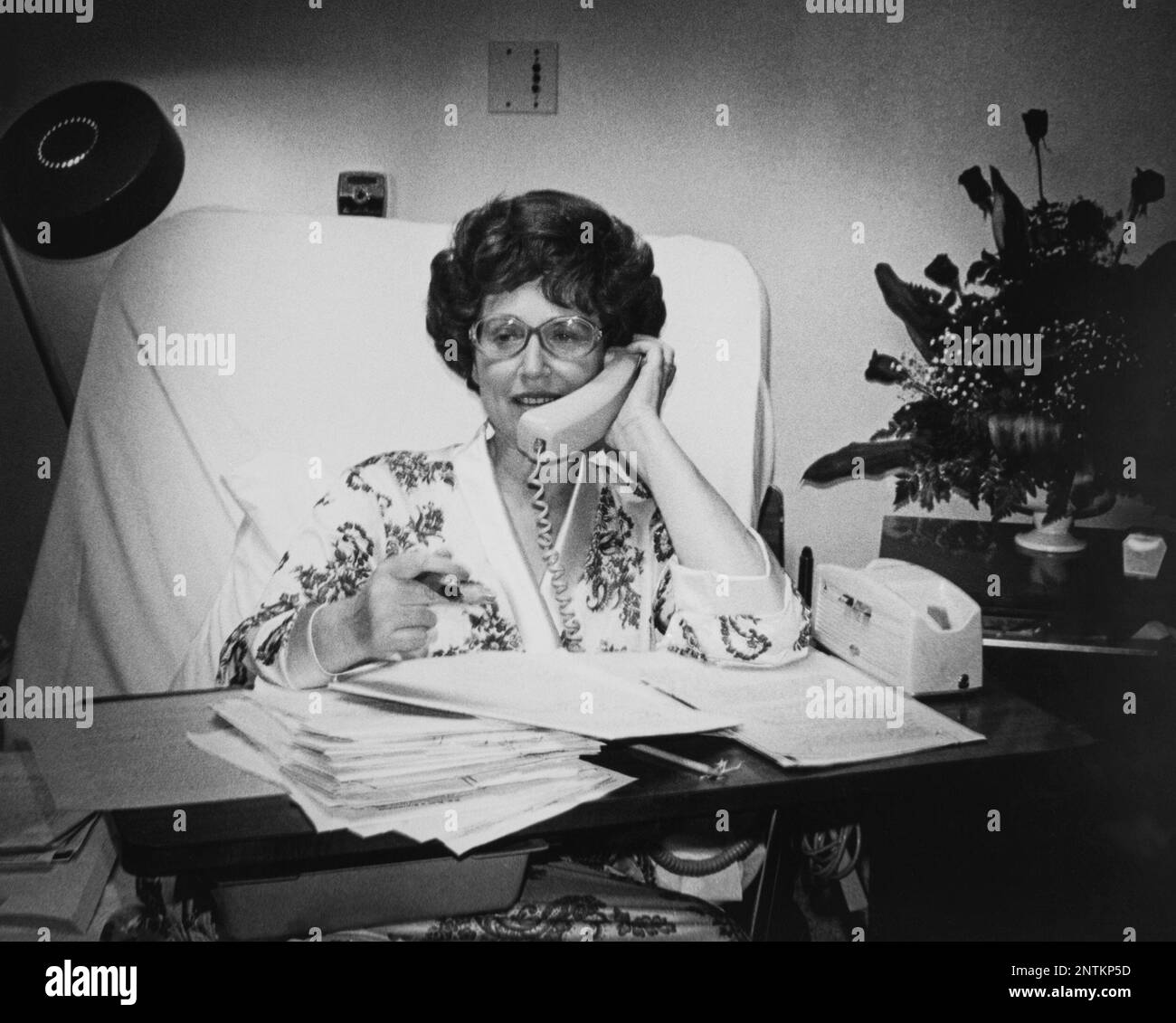 Rep. Gladys Spellman, D-Md., in her office in 1976. (Photo by CQ Roll ...
