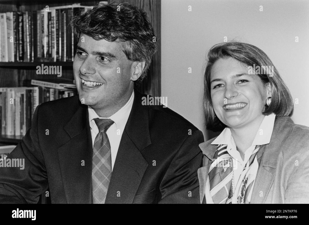 Rep. David M. McIntosh, R-Ind., with his wife Ruth McManis in May 1994 ...