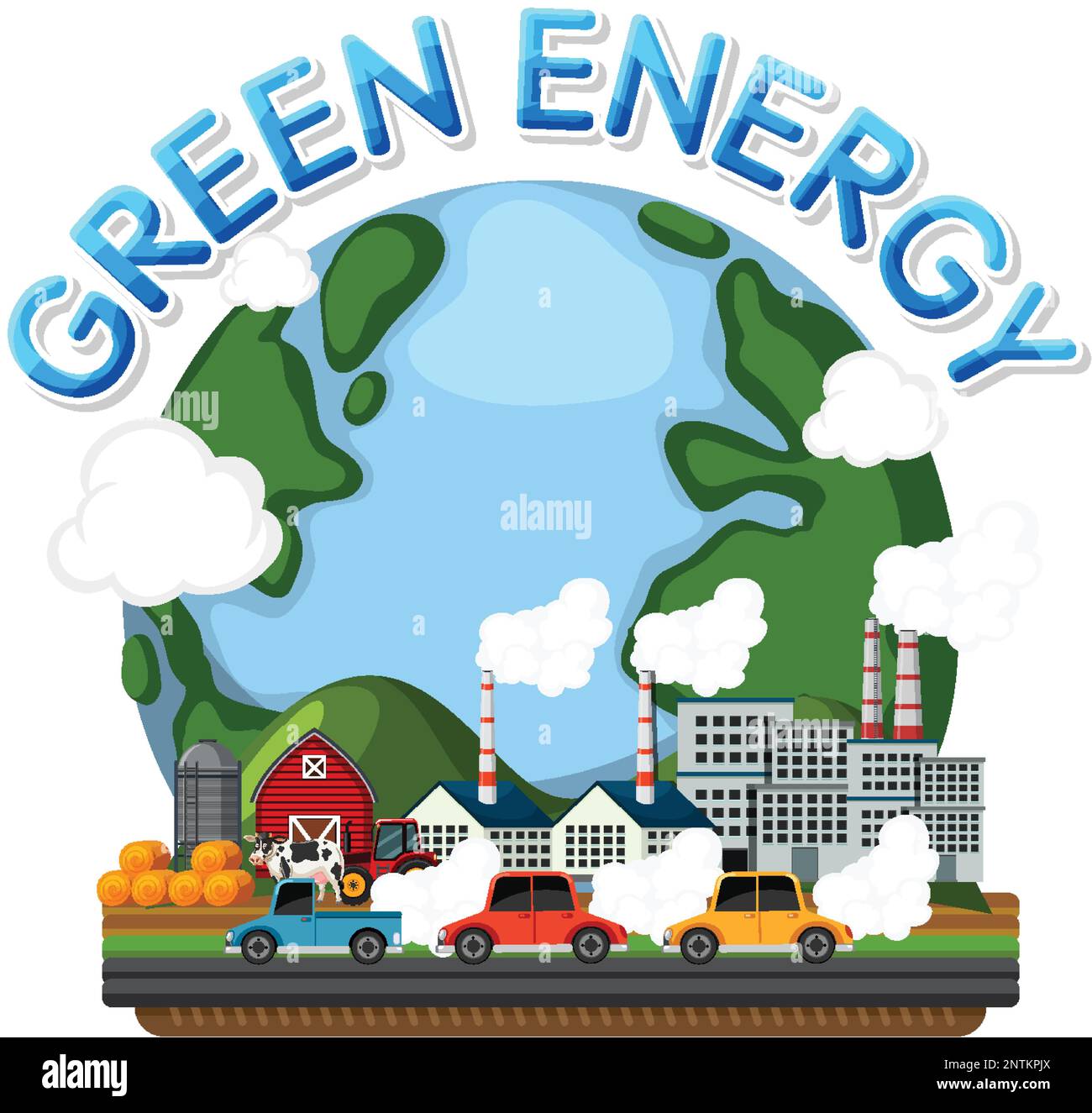 Alternative green energy vector concept illustration Stock Vector Image ...