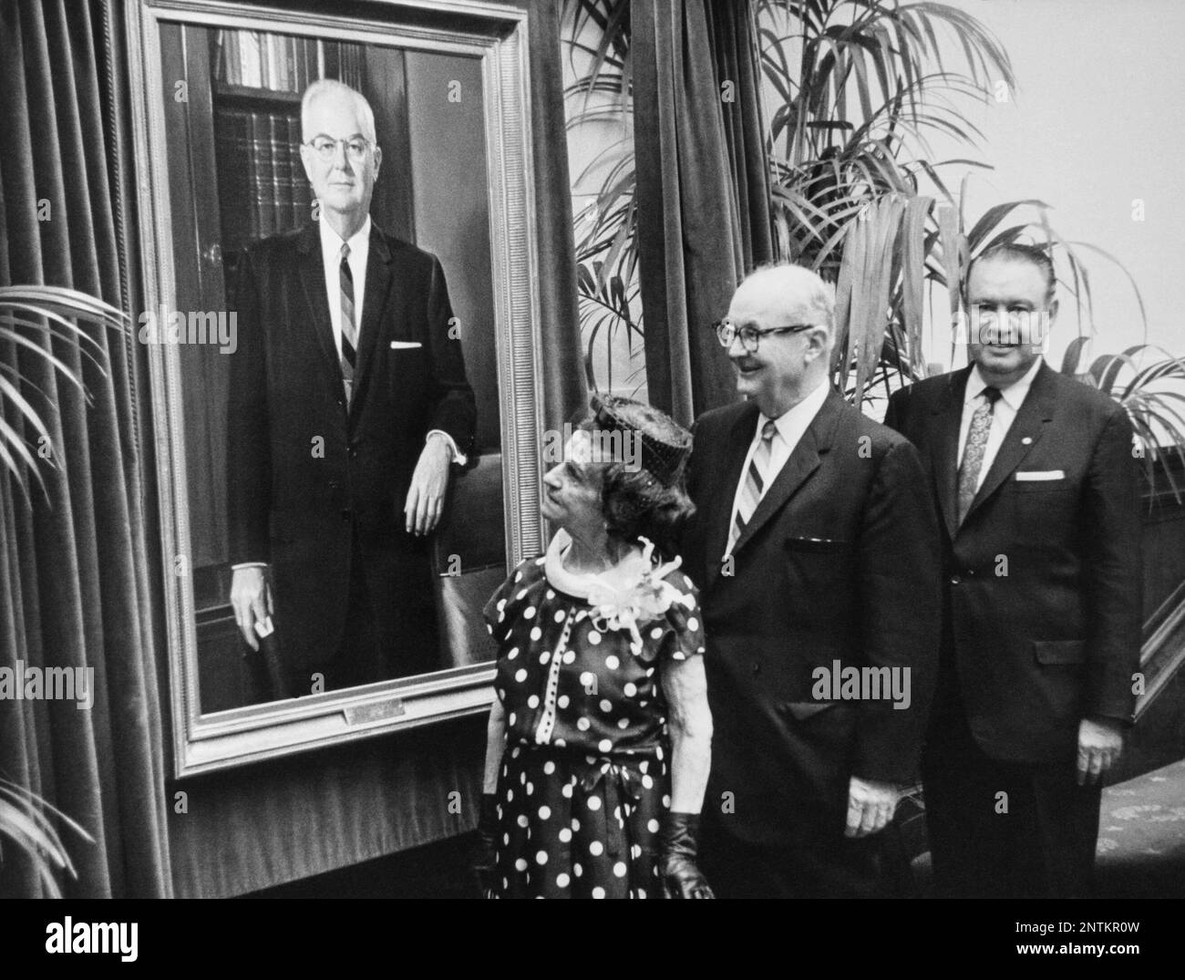 Rep. Wright Patman, D-Tex., with his wife Pauline Tucker unveiling ...