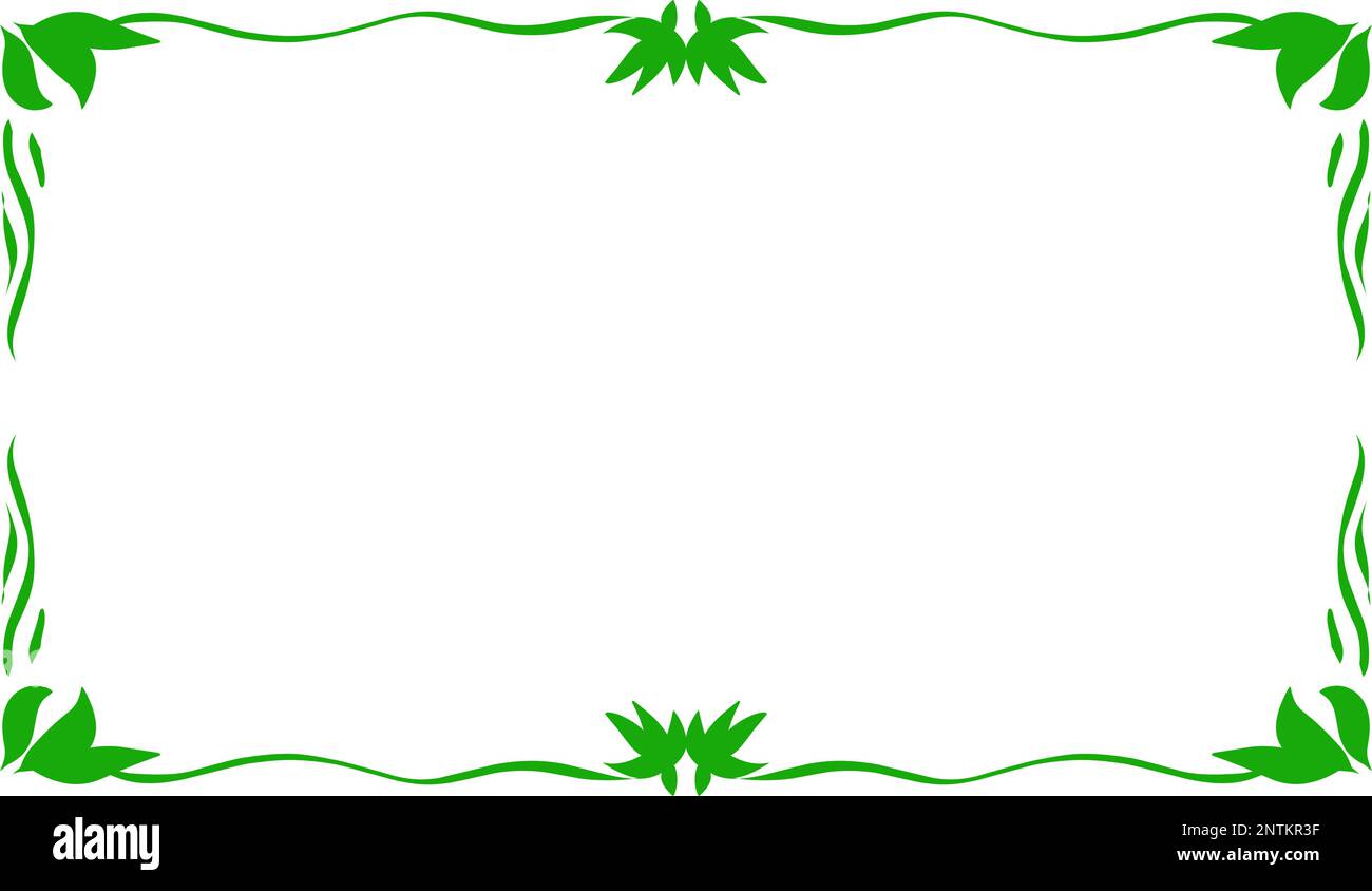 Green color abstract illustration background frame border texture ...